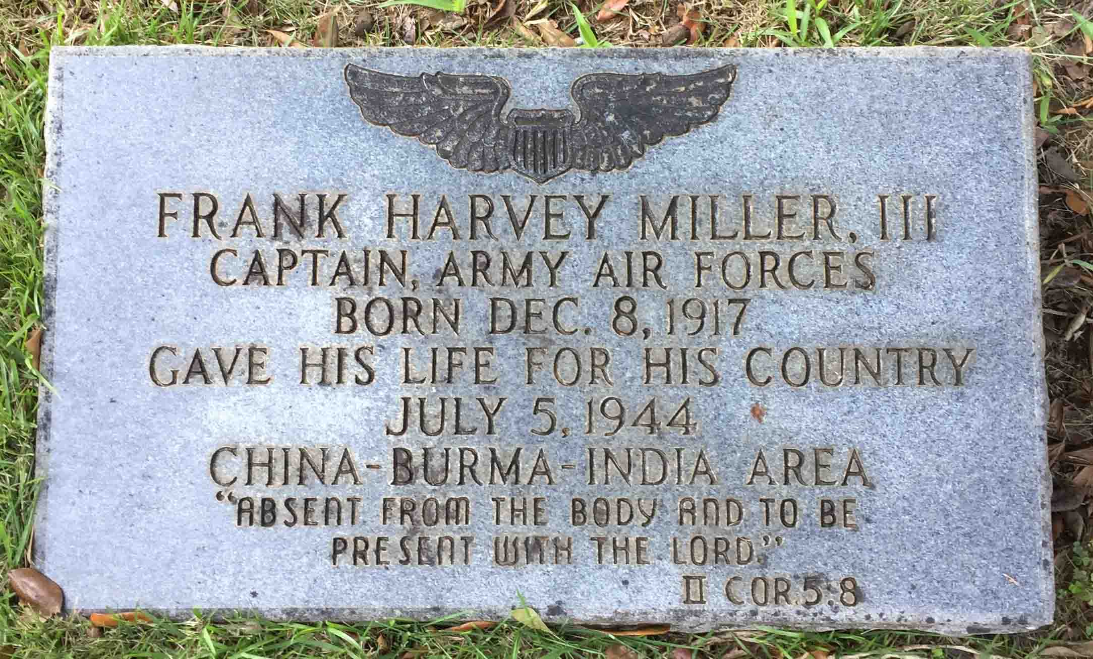 Miller Frank Harvey, III